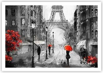 Arttor Poster ohne Rahmen Deko 100x70cm Paris Stadt Zuhause Wandposter Art Prints Wanddeko Bild Wand Kunstdruck Wandbilder Dekoration Wohnzimmer Schlafzimmer