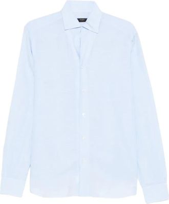 Barba Homme, Chemises, Bleu, Taille: 4XL Chemise en coton et lin