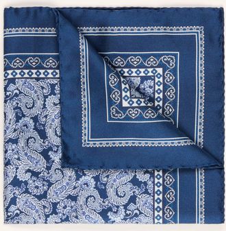 Eton Einstecktuch blau