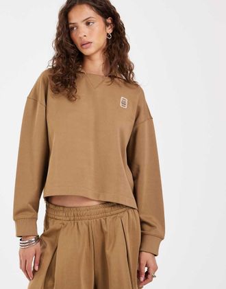 Lacoste Polo manches longues densemble avec logo - Marron