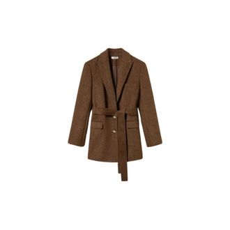Twinset Velours Blazer - - Jackets - Damen - Braun - S