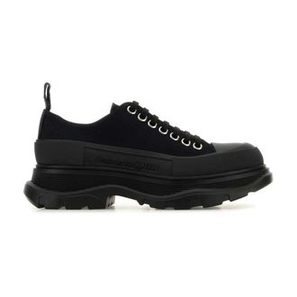 Alexander McQueen Canvas Tread Slick Sneakers - - Shoes - Damen - Schwarzk - 37 EU