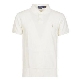 Polo Ralph Lauren Homme, Tops, Beige, Taille: S Polo Slim Fit en Cr&egrave;me Parchemin