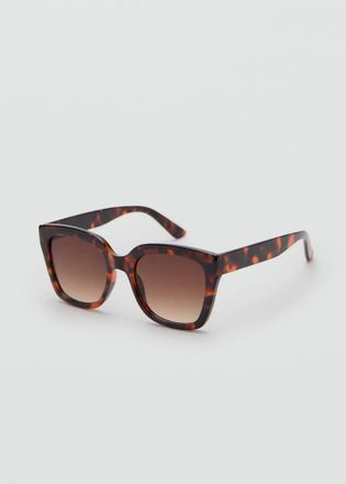 Mango Sonnenbrille mit viereckiger Brillenfassung schokolade - Damen - Einheitsgr&ouml;&szlig;e - MANGO