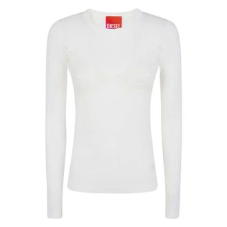 Diesel Long Sleeve Hauts - Femme - Tops - Blanc - Taille: 38 FR