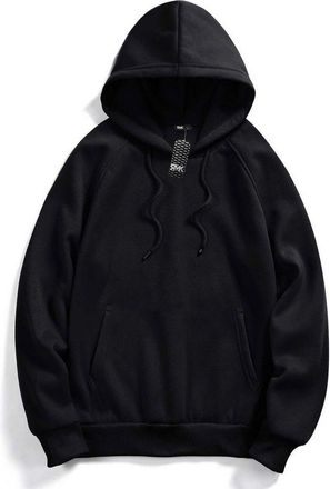 rmk Kapuzenpullover Damen Pullover Pulli Hoodie Sweater Basic Oversize mit Kapuze in Unifarbe