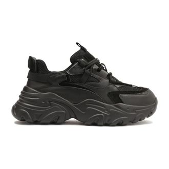 Kazar Moderne schwarze Ledersneaker f&uuml;r Damen auf dicker Sohle - - Shoes - Damen - Schwarzk - 40 EU