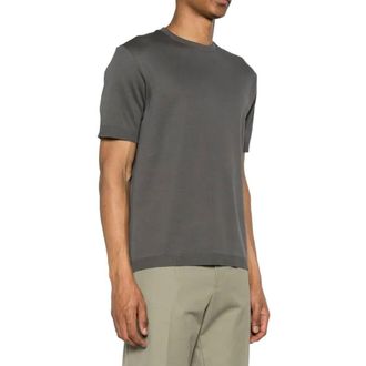 Herno Mens Gray Cotton T-Shirt