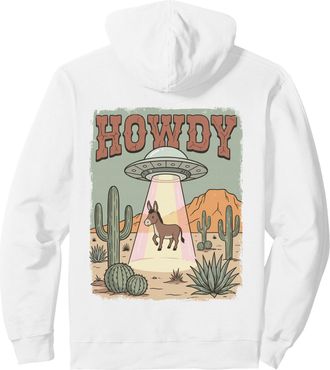 Image UFO Howdy Desert Donkey Pullover Hoodie