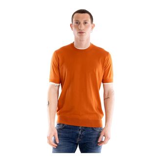 Paolo Pecora Rundhals-Strickpullover - - Knitwear - Herren - Orange - XL