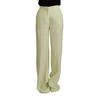 Msgm Elegante Hose mit geradem Bein und hoher Taille - - Trousers - Damen - Gelb - M