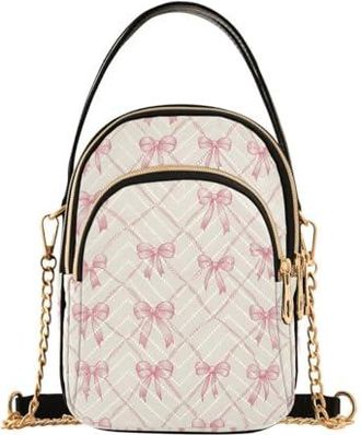 Mnsruu Petit sac &agrave; bandouli&egrave;re en cuir avec noeud pour femme