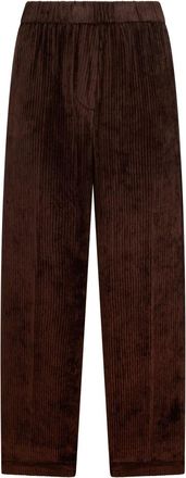 PESERICO Femme, Pantalons, Brun, Taille: 44 FR Ribbed Straight Pantalons
