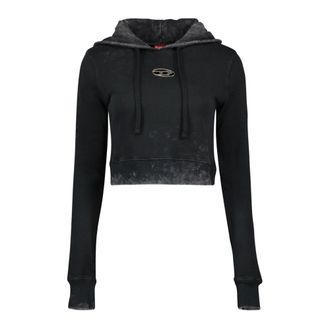 Diesel Damen, Sweatshirts & Hoodies, Schwarzk, MGr&ouml;&szlig;e