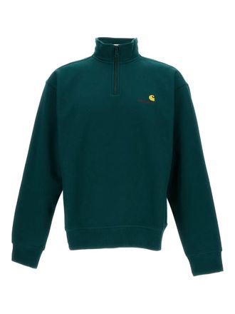 Carhartt Work in Progress Sweatshirt mit Rei&szlig;verschluss - Gr&uuml;n