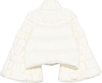 RAXXY Quilted Bell-Sleeve Down Jacket - White