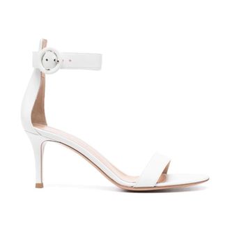 Gianvito Rossi Wei&szlig;e Ledersandalen Elegantes Stiletto - - Shoes - Damen - Wei&szlig; - 36 EU