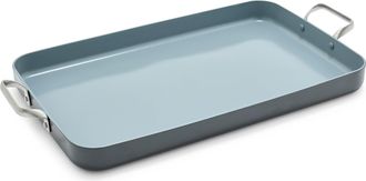 GreenPan Valencia Pro Grillpfanne mit Doppelbrenner, 45,7 x 27,9 cm, Induktionsgeeignet, Keramik-Antihaftbeschichtung, PFAS-frei, rechteckiges Kochgeschirr, Ed