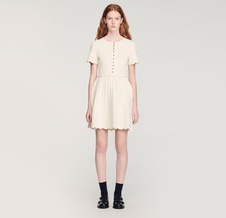 Sandro Robe courte en maille pointelle