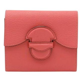 Herm&egrave;s Pre-owned Chevre Bifold Wallet Rose Azalee - - Pre-owned - Damen - Rosa - ONE SIZE