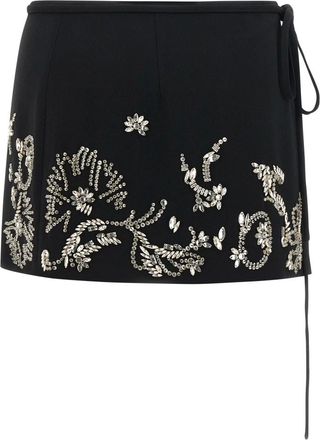 Dries Van Noten Femme, Jupes, Noir, Taille: 36 FR Gabrinas Woven Miniskirt