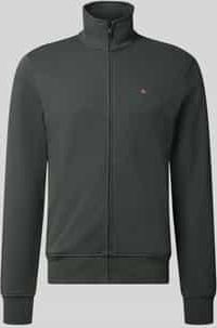 Napapijri Sweatjacke mit Stehkragen und Label-Stitching
