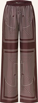 Lilienfels Lilienfels Marlenehose Aus Seide braun