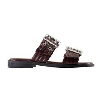Ganni Burgund Synthetische Feminine Sandalen - - Shoes - Damen - Rot - 36 EU
