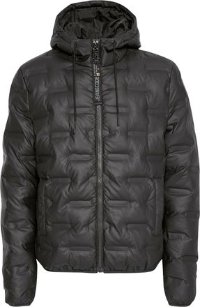 Indicode IDLimans Herren Jacke Winterjacke Herrenjacke mit Kapuze Kordelzug Label-Details Regular fit, Größe:XL, Farbe:Black (999)