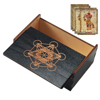 Generico Organizer f&uuml;r Karten, 20 cm, Vintage-Schmuck, Schmuckbeh&auml;lter mit Schiebedeckel | langlebiger Kartenhalter f&uuml;r Colecc