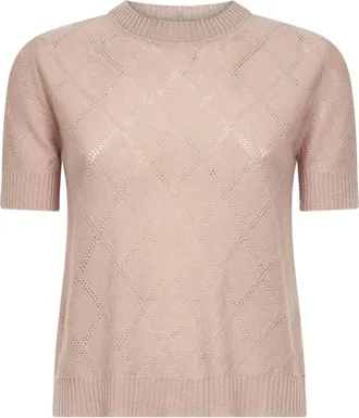 Blanca Vita Femme, Pulls, Rose, Taille: 34 FR Pull en Tricot avec Boutons et Point Diamant