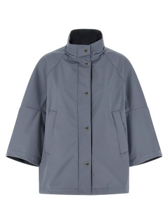 Moorer Womens Blue Polyester Shell Jacket Clothing