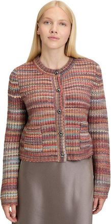 Cartoon Strickjacke Damen Cardigan mit Rundhalsausschnitt (1-tlg)