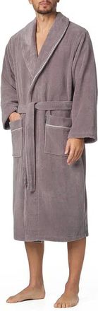 Morgenstern Herren Bademantel braun Baumwolle & Mix unifarben