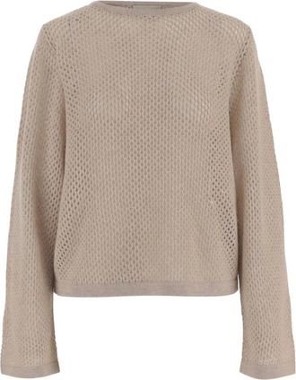 Allude Femme, Pulls, Beige, Taille: 40 FR Pull Ras du Cou
