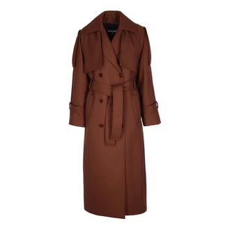 Patrizia Pepe Femme, Manteaux, Brun, Taille: 38 FR Manteaux ceintur&eacute;s