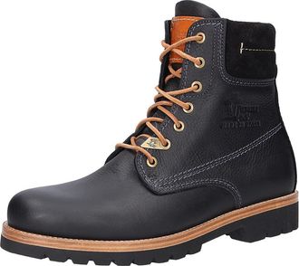 Panama Jack Herren Schn&uuml;rstiefel Panama, M&auml;nner Stiefel,Lammfell,Schn&uuml;rsenkel,uebergangsstiefel,uebergangsschuhe,halbstiefel,Schwarz,43 EU / 9 UK