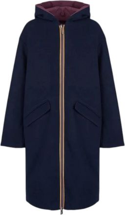K-Way Shala Wool Bonded Double - Femme - Manteaux - Bleu - Taille: 38 FR