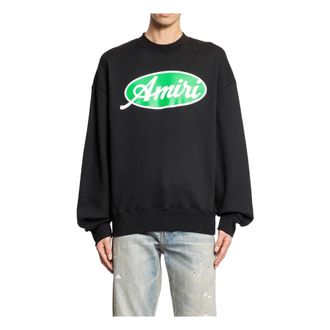 Amiri Homme, Sweatshirts et sweats à capuche, Noir, Taille: S Sweat Oversize Col Rond avec Logo Gravé