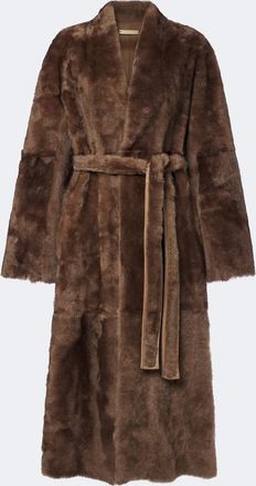 Nour Hammour Manteau Davos en shearling