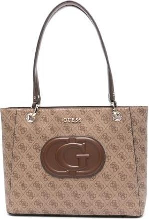 Guess Eco Mietta Noel Tote Latte Logo/Brown