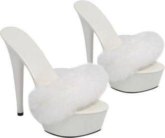 BESPORTBLE JOINPAYA Sandales &agrave; Talons Hauts D&eacute;t&eacute; &agrave; D&eacute;cor Moelleux Blanc 36, Chaussures Mode pour Filles, &Eacute;l&eacute;gantes Chaussures D&eacute;t&eacute; Pointues, L&eacute;g&egrave;res Et Confortab