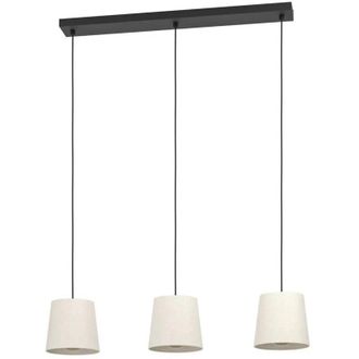 Eglo Gebraucht] Eglo H&auml;ngeleuchte Febres H&auml;ngelampe Leuchte Lampe L&auml;nge 88cm Schwarz/Wei&szlig; 3 Flg. B-Ware