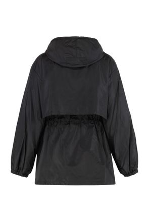 Burberry Womens Hooded Windbreaker Jacket Black Polyester Trench & Raincoats