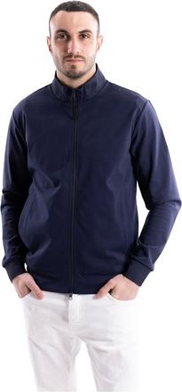 People of Shibuya Homme, Sweatshirts et sweats &agrave; capuche, Bleu, Taille: L Saku SweaT-shirt zipp&eacute; &agrave; col montant