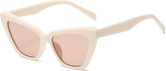 Generic Lunettes De Soleil D&eacute;coratives For Femmes, Lunettes De Soleil Polaris&eacute;es For Hommes, Lunettes De Soleil De Sport Et De Vacances(Beige)