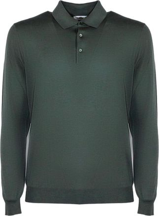 KANGRA Homme, Tops, Vert, Taille: XL Polo en m&eacute;lange de soie et de coton
