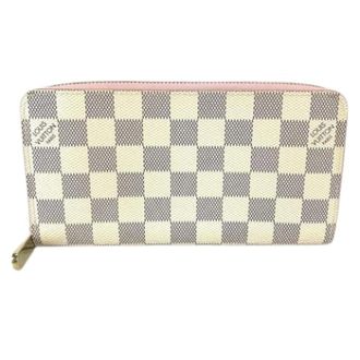 Louis Vuitton Portefeuille long pr&eacute;-poss&eacute;d&eacute; Damier Azur (bi-pli) - Femme - Pre-owned - Blanc - Taille: ONE Size