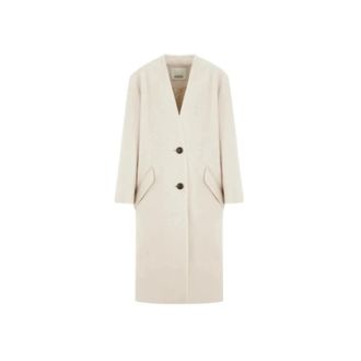 Isabel Marant Eleganter Wollmantel - - Coats - Damen - Wei&szlig; - XS