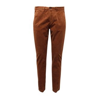 BRIGLIA 1949 Slim-fit Samt Hose - - Trousers - Herren - Braun - S